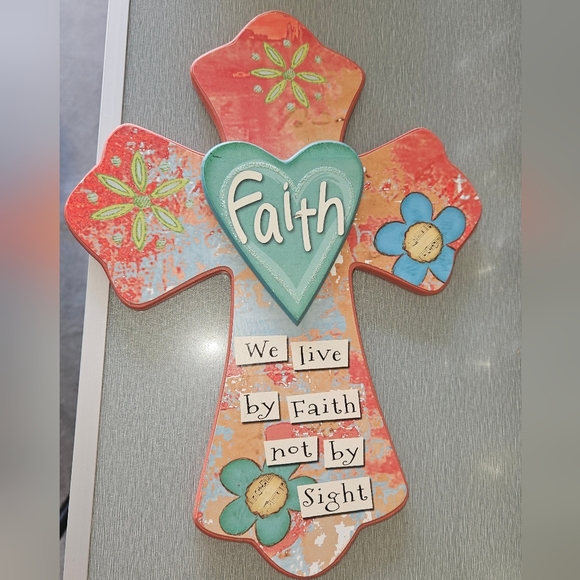 Accents | Colorful Faith Wall Cross Decor | Poshmark